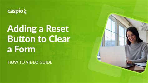 Adding A Reset Button To Clear A Form Youtube