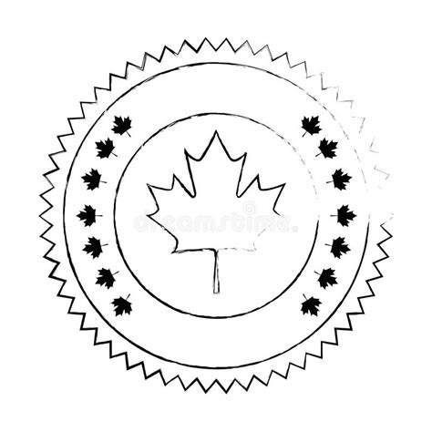 Maple Leaf Seal Stamp Stock Illustration Illustration Of Seal 146151937