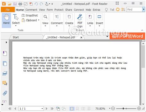 how to save notepad file as pdf