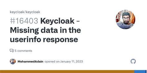Keycloak Missing Data In The Userinfo Response · Issue 16403