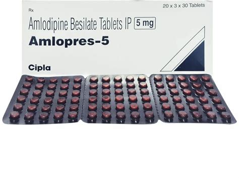 Amlodipine 5 Mg Tablets 20 Packaging Size 20x3x30 At ₹ 90stripe In