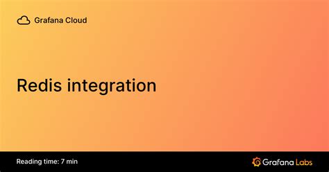 Redis Integration Grafana Cloud Documentation