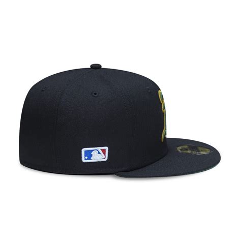Бейсболка 59fifty Mlb Oakland Athletics Black Kelly Green Uv купить в