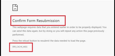 How To Fix Confirm Form Resubmission ERR CACHE MISS Error Techdoar