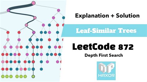 Leetcode 872 Leaf Similar Trees Ophaxor Solution Youtube