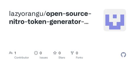 Github Lazyorangu Open Source Nitro Token Generator For Free Nitro
