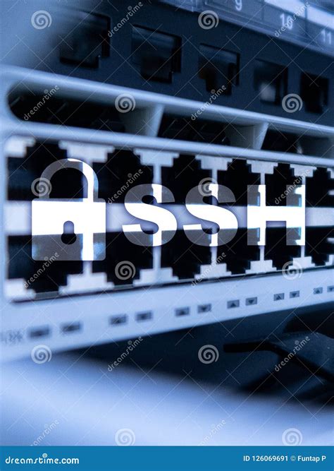 ssh secure shell protocol and software data protection internet and telecommunication concept