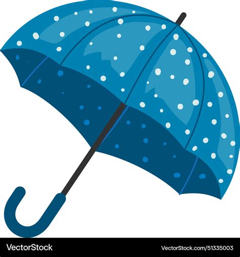 Blue Polka Dot Umbrella Royalty Free Vector Image