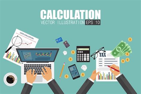감사 개념 회계 연구 계산 계획 관리 재무 분석 데이터의 현실적인 디자인 맨 위 보기 데스크톱 요소가 있는 비즈니스 배경 프로젝트 관리 개념입니다 개념에 대한 스톡 벡터