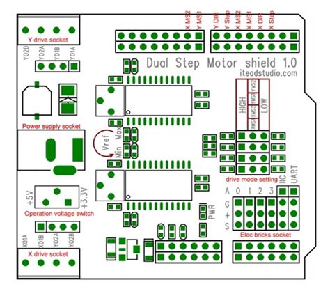 Arduino Dual Step Motor Shield