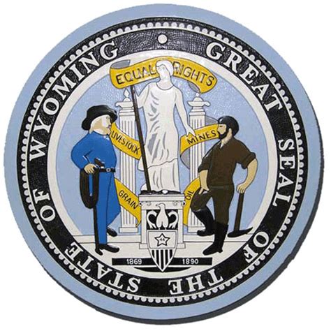 Buy Wyoming State Seals Official Wooden Plaques And Podium Logo Emblems