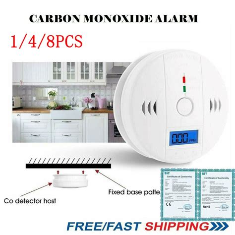 Makecool Carbon Monoxide Alarm Smoke Detector Lcd Display Alert