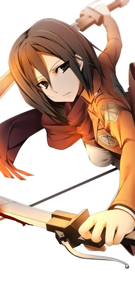 Download Mikasa Cute Fight Position Wallpaper