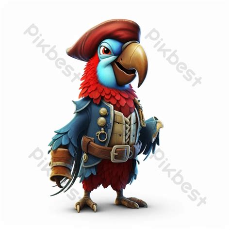 Cartoon Pirate Parrot
