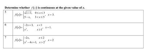 Solved Determine Whether F X Is Continuous At The Given Chegg