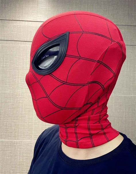 Spider Man Cosplay Head Mask 1 1 Scale Life Size With Moving Eyes