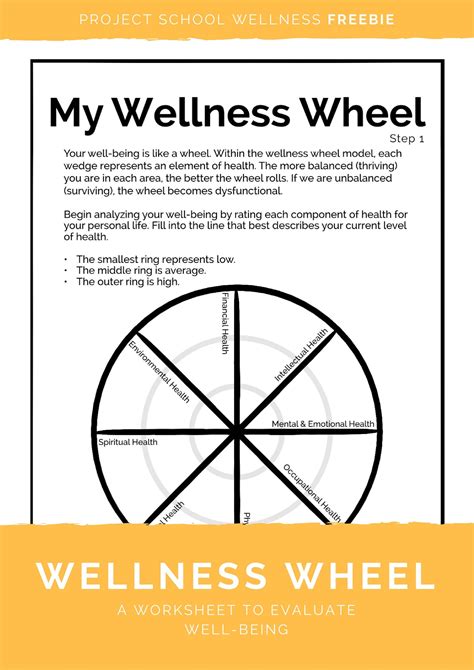 8 Dimensions Of Wellness Worksheets