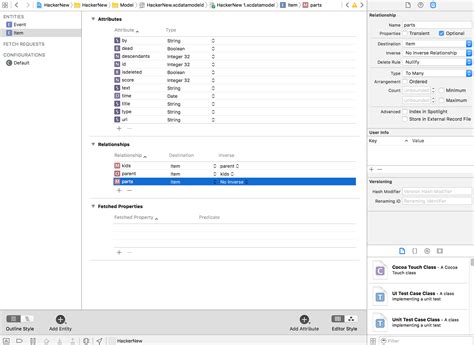 ios swift core data relationship one to many for own entity stack
