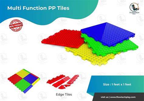Polyvinyl Chloride Pp Multi Function Pp Interlocking Tiles Size 1x1