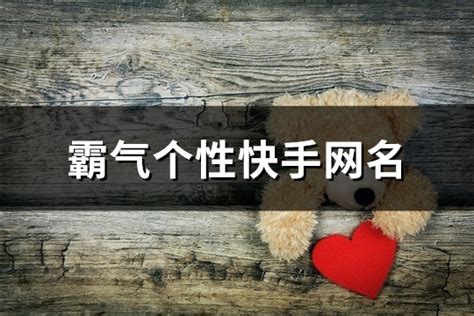 霸气个性快手网名 共61个