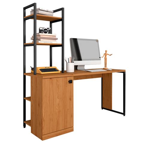 Escrivaninha Industrial Arizona Preto Foscocinamomo Móveis Arapongas