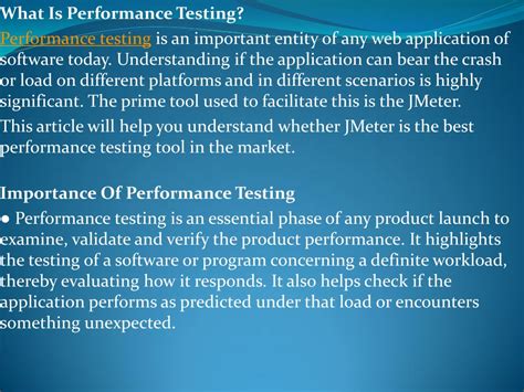Ppt Is Jmeter The Best Performance Testing Tool Powerpoint Presentation Id 11937850