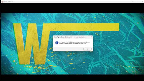 Error Starting Rstreetfighter