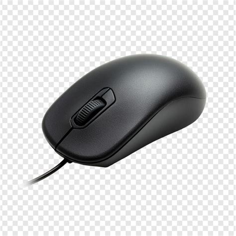 블랙 와이어드 컴퓨터 마우스 장치 기술 가 무료 Psd 파일