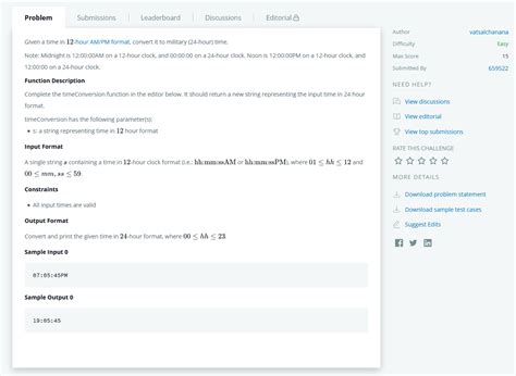 Hackerranks “time Conversion” Test Cases Curiosity By Tumin Sheth