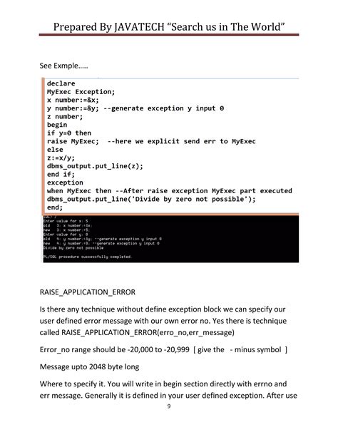 Exception Handling In Plsql Pdf