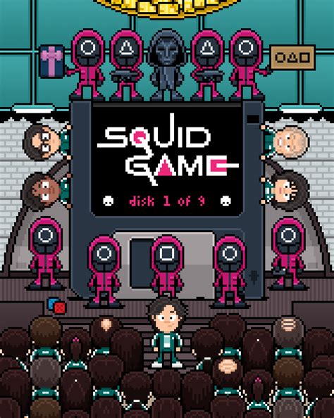 If Squid Game Was A Retrogame Rpixelart