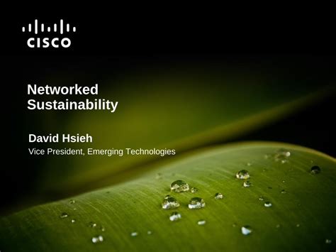 Pdf Cisco Green Framework Launch Tt · Source Cisco Telepresence