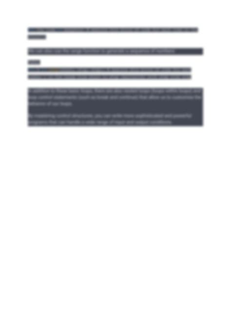 SOLUTION Control Structures Loops And Conditionals Studypool