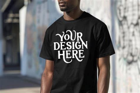 Gildan 64000 T Shirt Black Mockup 18 Graphic By Design Moment