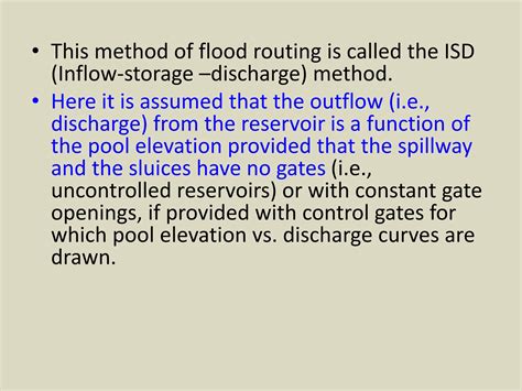 Flood Routing Ppt Flood Routing And Control Ppt