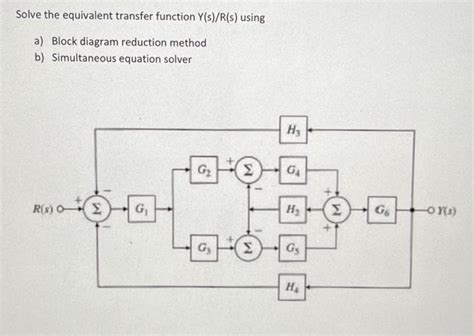 Solve The Equivalent Transfer Function Y S R S