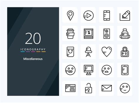 20 Miscellaneous Outline Icon For Presentation 19220655 Vector Art At Vecteezy