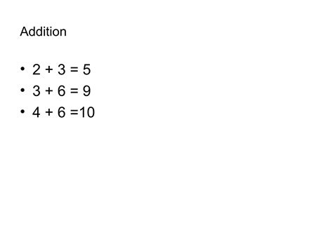 Addition And Subtraction PPT
