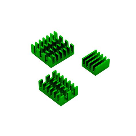 3 in 1 aluminum heatsink raspberry pi 4 heatsink green rees52