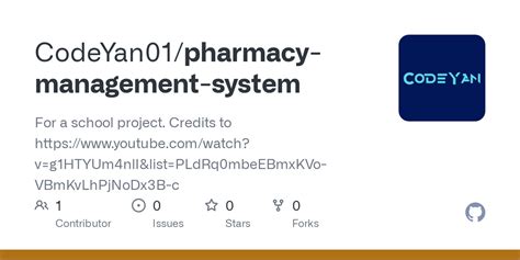 GitHub CodeYan01 Pharmacy Management System For A School Project