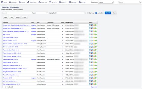View Transact Functions