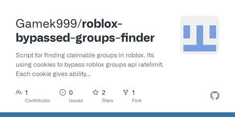Github Gamek999 Roblox Bypassed Groups Finder Script For Finding