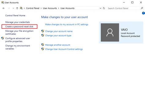 [windows 10] How To Create A Password Reset Disk