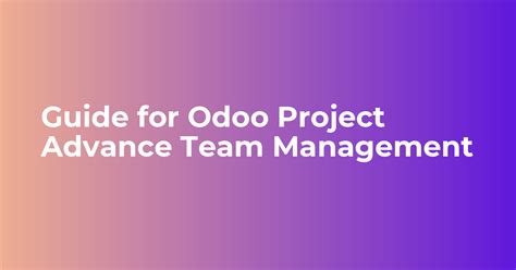 odoo project advance team management team management