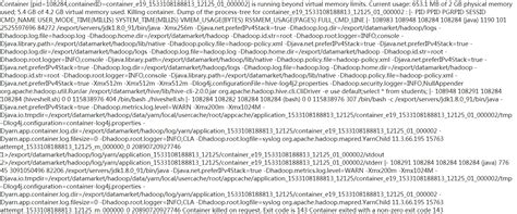 oozie的shell action中加入hive脚本命令启动执行shell同时操作hive 抛异常Container killed on request Exit code is 143