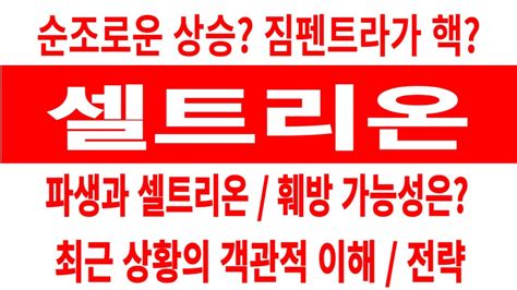 셀트리온 주가순조로운 상승 짐펜트라가 핵 파생과 셀트훼방 가능성은 객관적 이해와 전략 셀트리온 셀트리온 주가 셀트리온제약 셀트리온 전망 셀트리온 주식