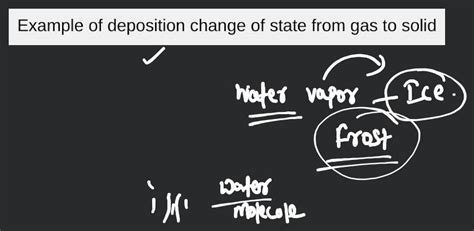Example Of Deposition Change Of State From Gas To Solid Filo