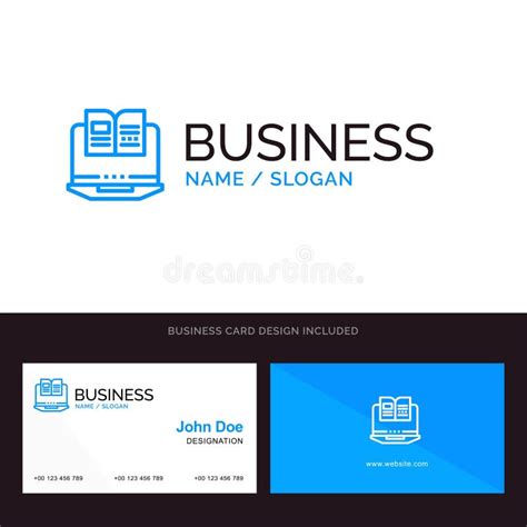 Logo And Business Card Template For Laptop Computer Book Hardware