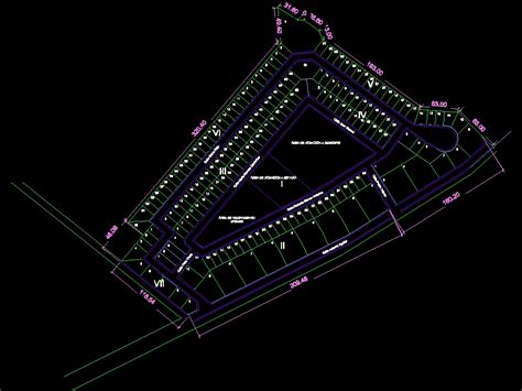 Urban Layout Of A Subdivision In Autocad Cad 50 16 Kb Bibliocad