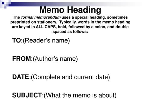 Keyboarding Objective—4 03 Apply Correct Memo Formats Ppt Download